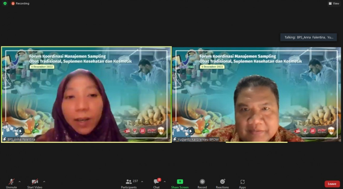 FORUM KOORDINASI MANAJEMEN SAMPLING OBAT TRADISIONAL, SUPLEMEN ...